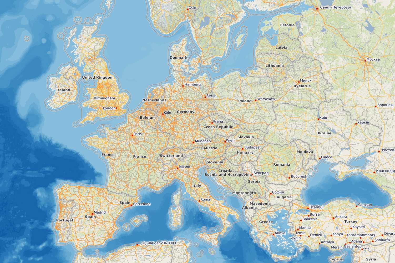 Mapas digitales de Europa para estudios GIS - GeoTáctica
